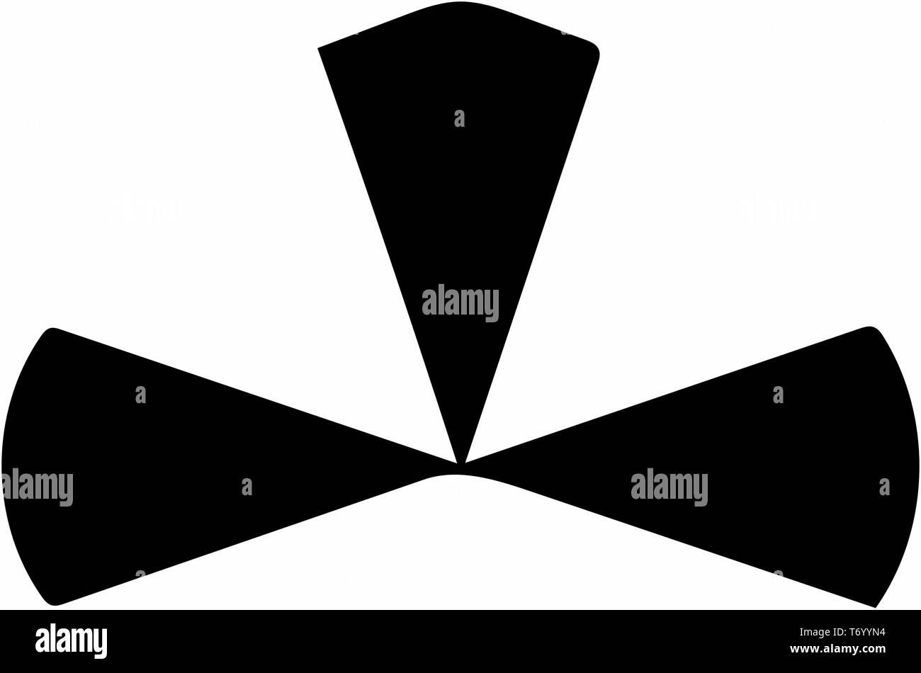 Ornate abstract black symbol on white background Stock Photo - Alamy