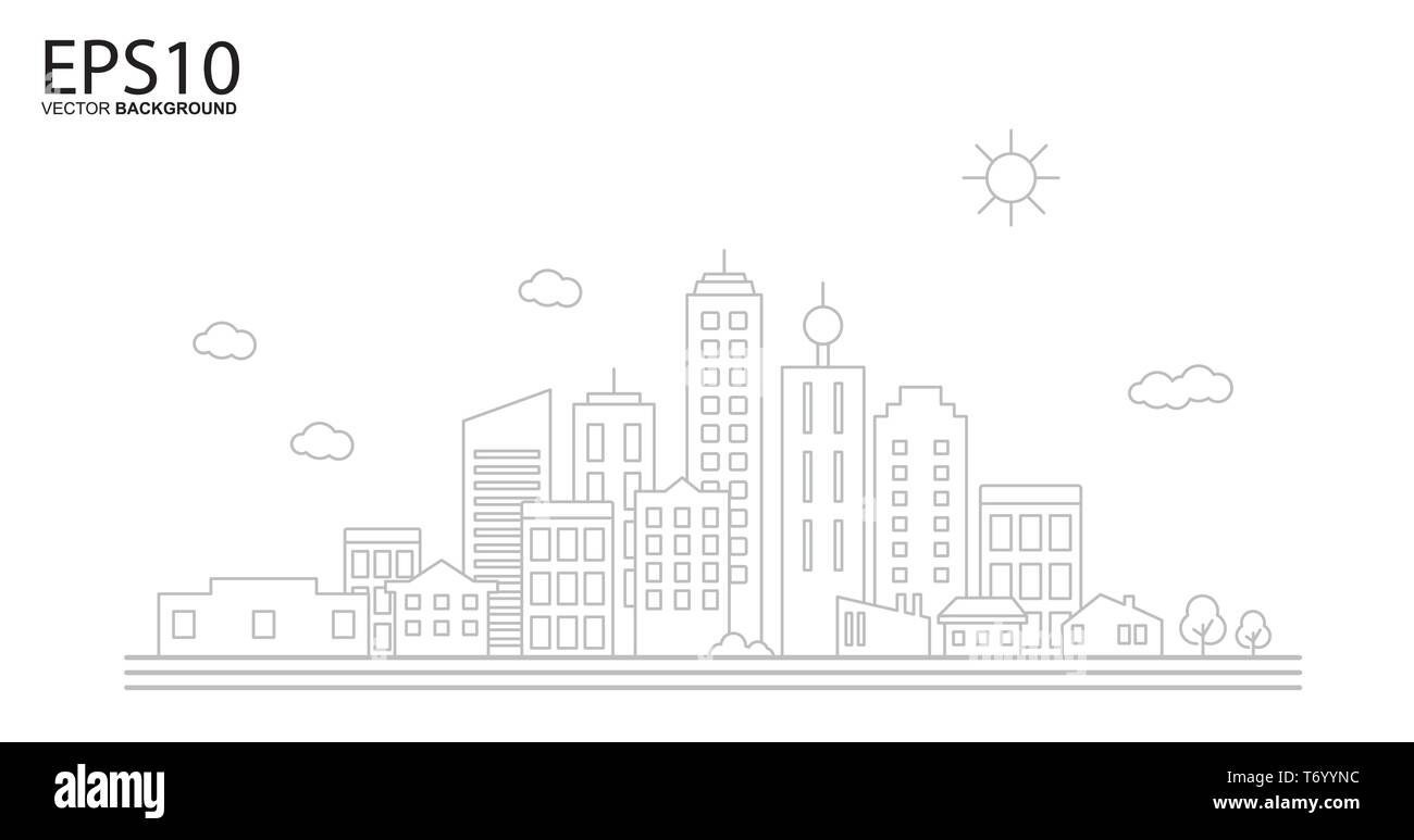 Clean white banner city Stock Vector Images - Alamy