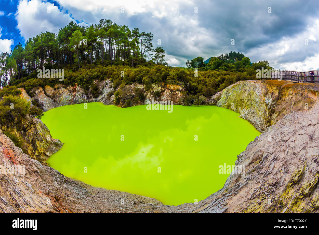 Lake with green opaque water Stock Photo - Alamy