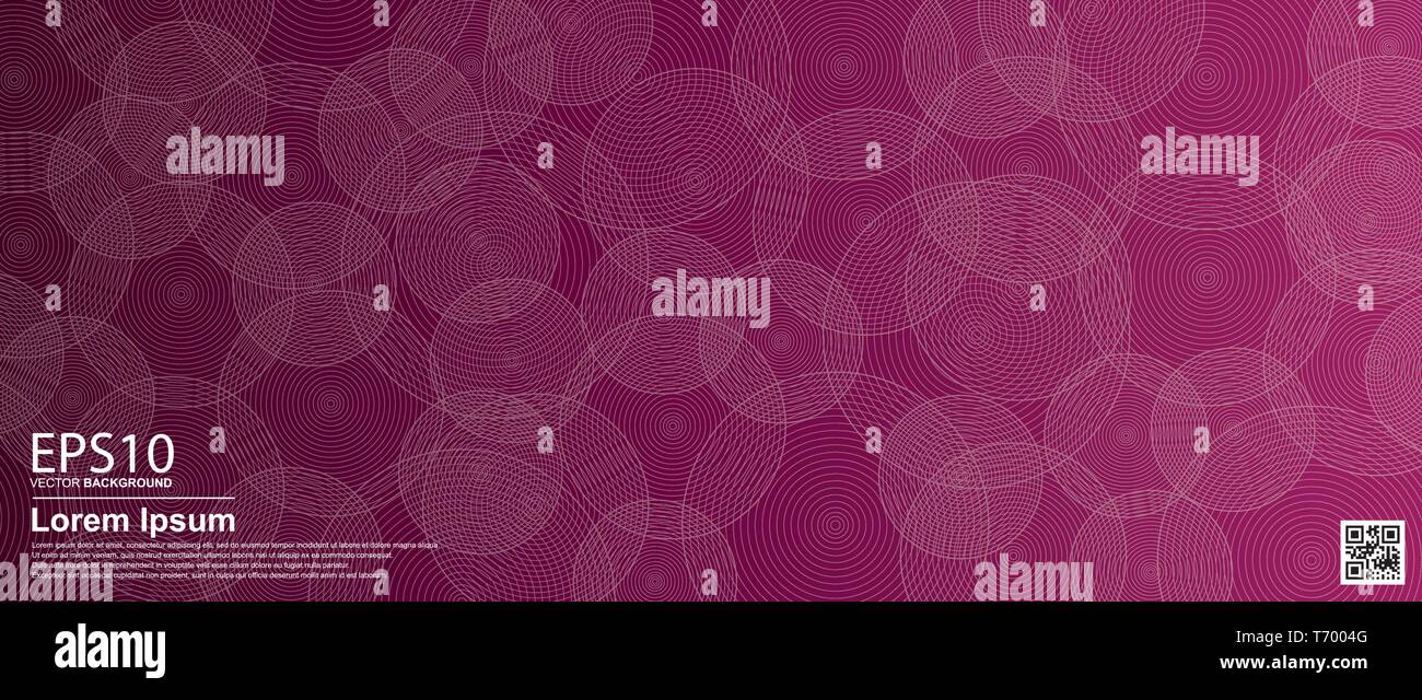 Abstract vector circle pattern background. Purple / Poster, banner ...