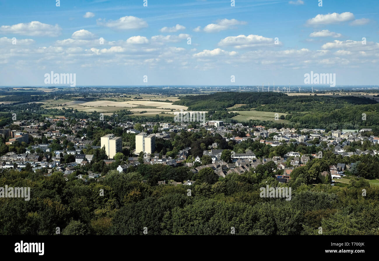 view from watchtower at three border point in Vaals (the Netherlands ...