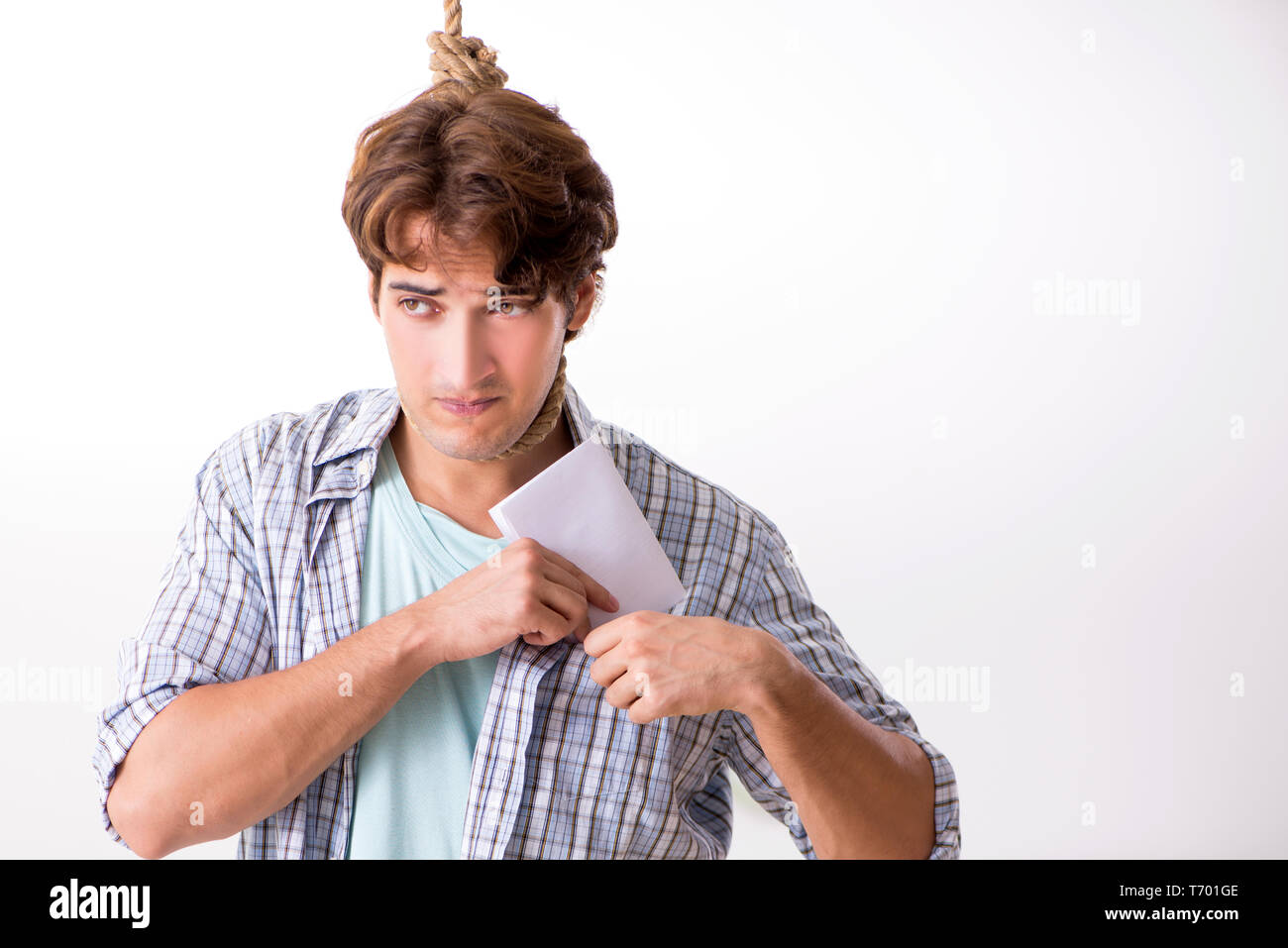 Young man preparing commit hi-res stock photography and images - Alamy