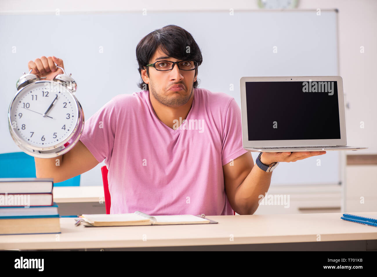 Student late in class hi-res stock photography and images - Alamy
