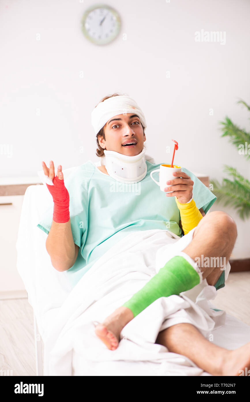 Injured arm resting hi-res stock photography and images - Alamy