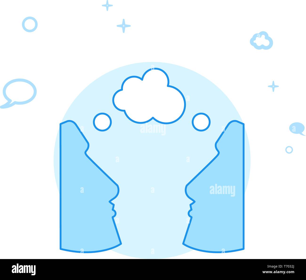 Like-minded Persons Flat Vector Icon. Dialogue and Communication ...