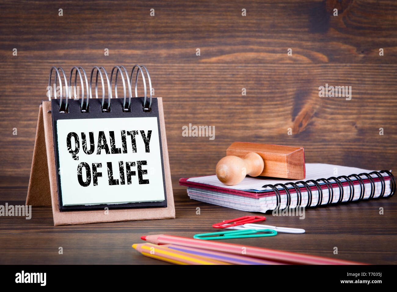Quality Of Life. Business, profit, career or education background Stock ...