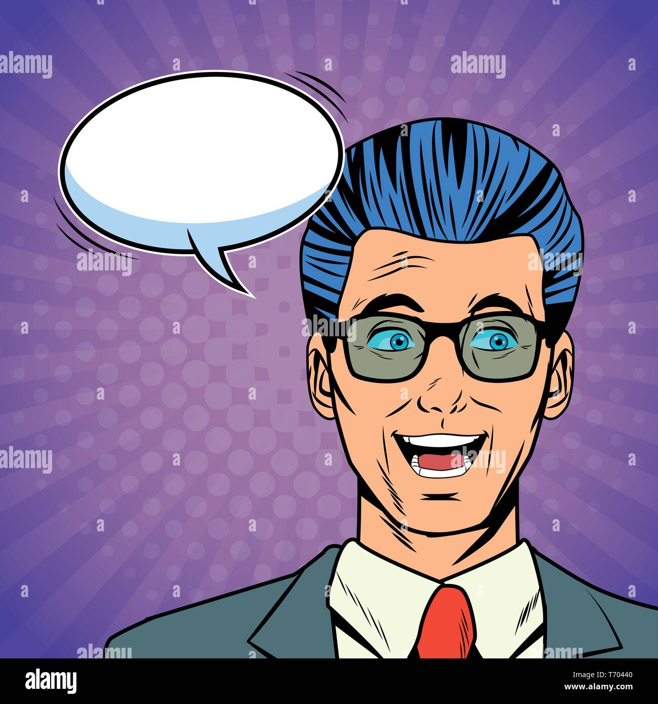 Businessman talking pop art cartoon Stock Vector Image & Art - Alamy