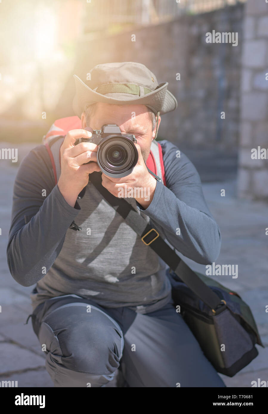 Portrait of a professional street and travel photographer Stock Photo ...