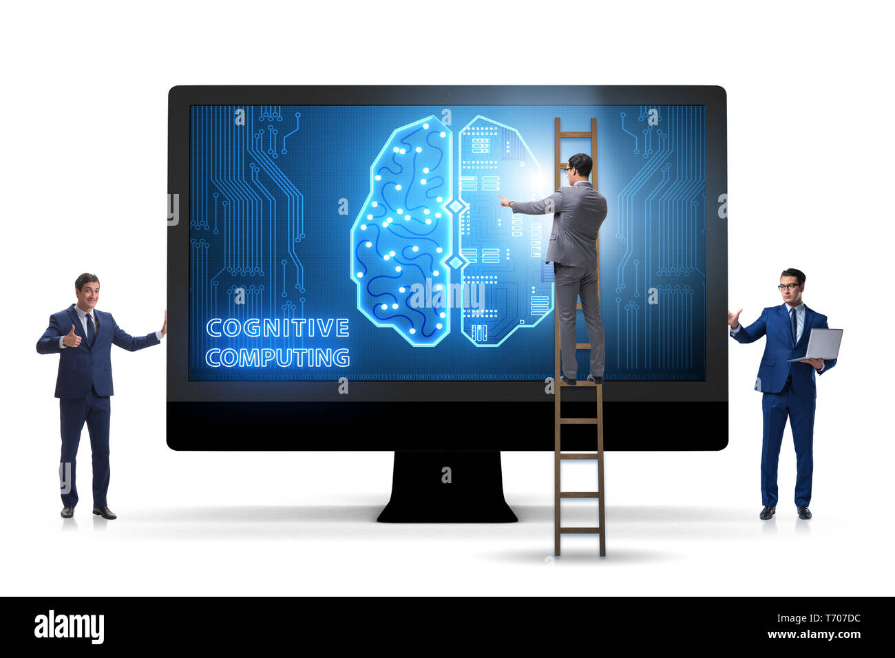 Concept virtual processing internet technology Cut Out Stock Images ...