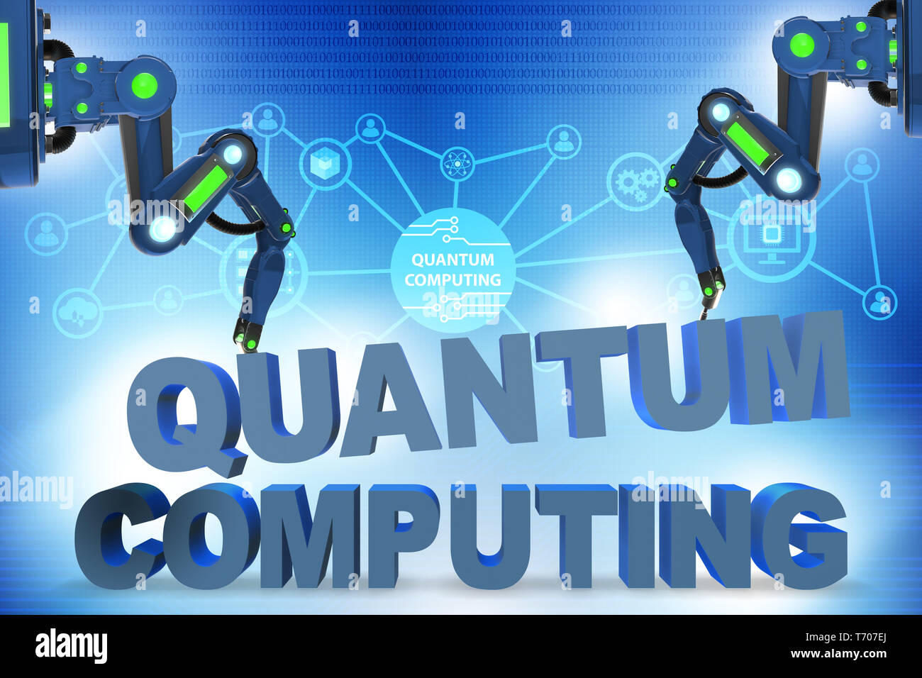 The quantum computing concept - 3d rendering Stock Photo - Alamy