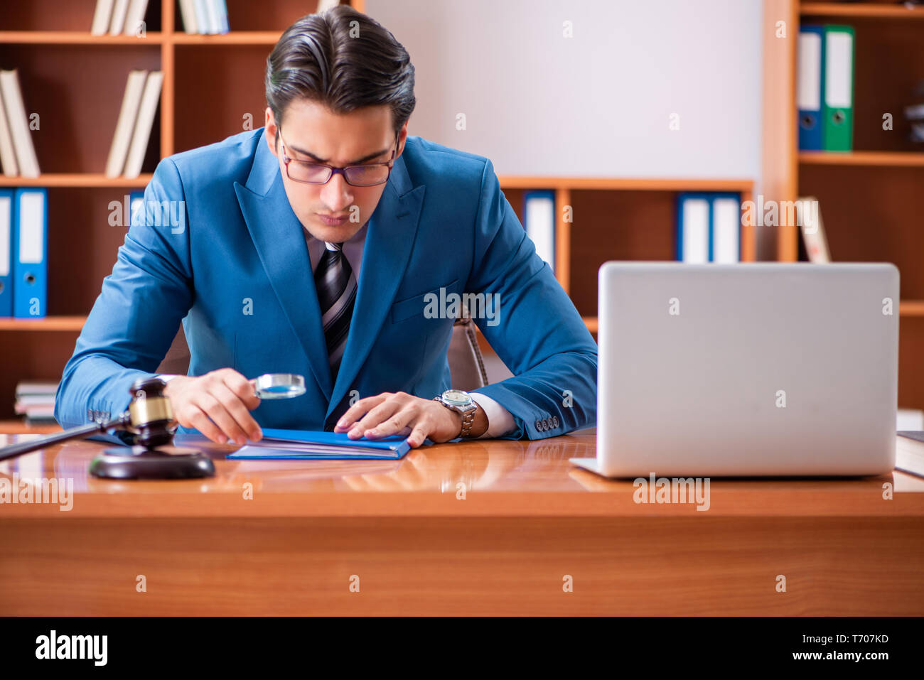 The lawyer working in the office Stock Photo - Alamy
