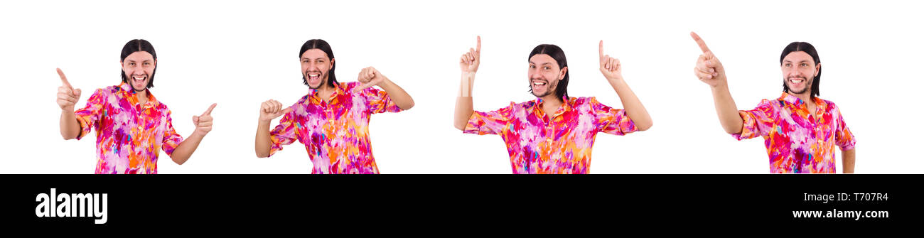 Man in colorful shirt Cut Out Stock Images & Pictures - Alamy