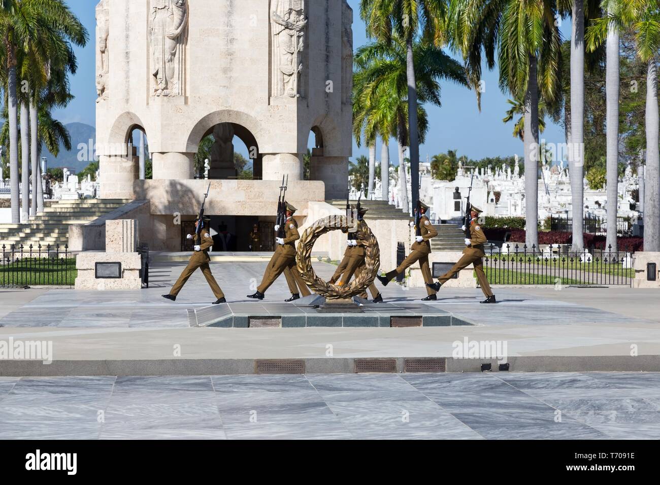 Change of Guards Ceremony at Santa Ifigenia Military Cemetery near the ...