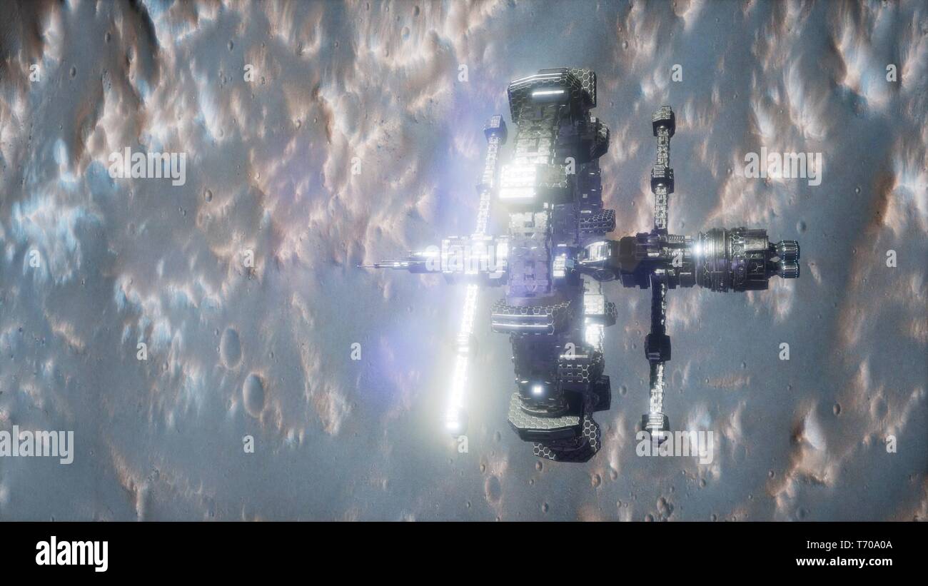 Concept of mars colonization by humans and mars expedition Stock Photo ...