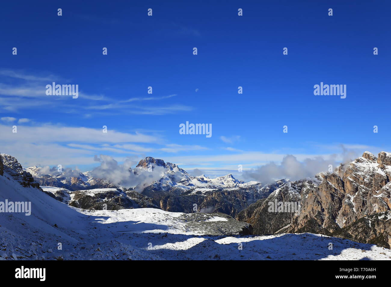 Three pinnacles in the Dolomites Stock Photo - Alamy