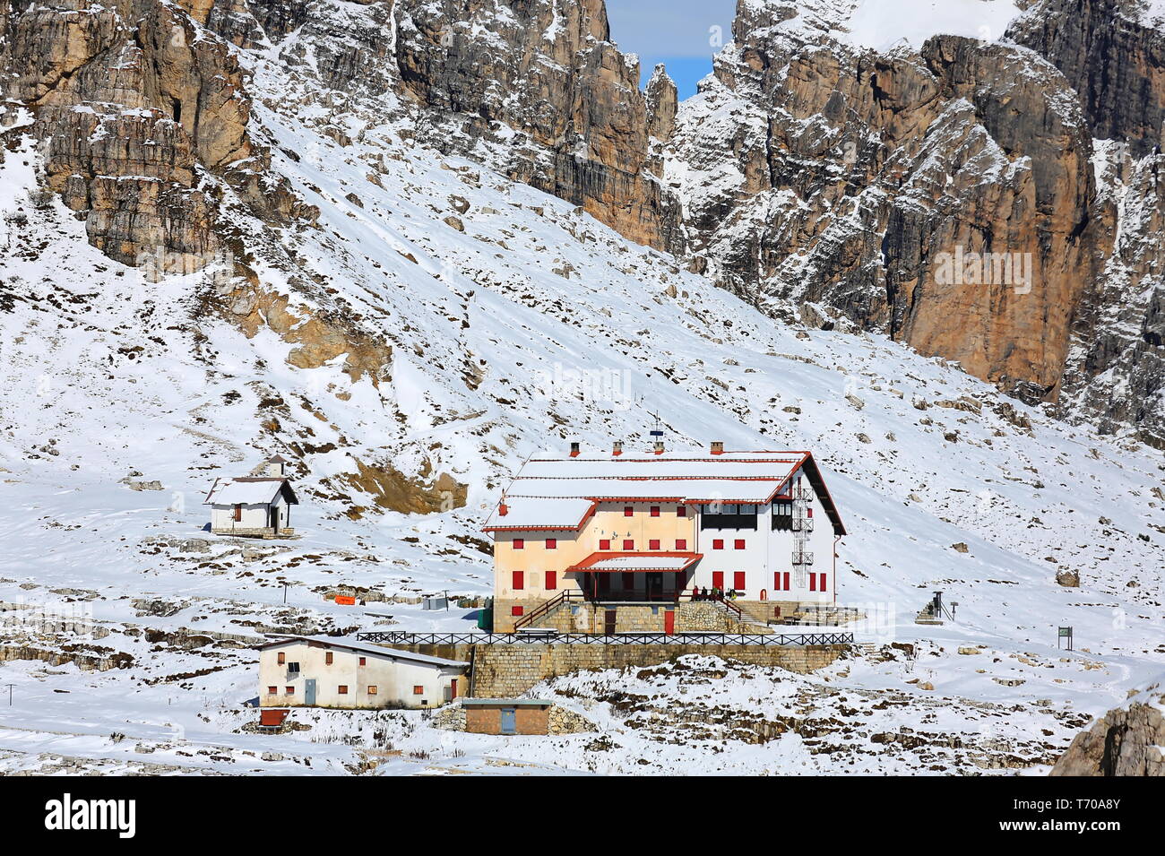 Three pinnacles in the Dolomites Stock Photo - Alamy