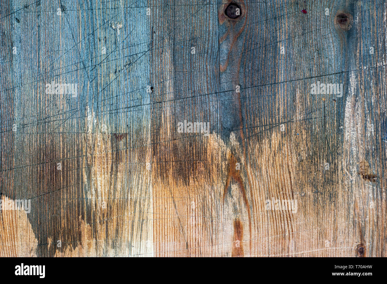 Stained and scuffed wood texture hi-res stock photography and images ...