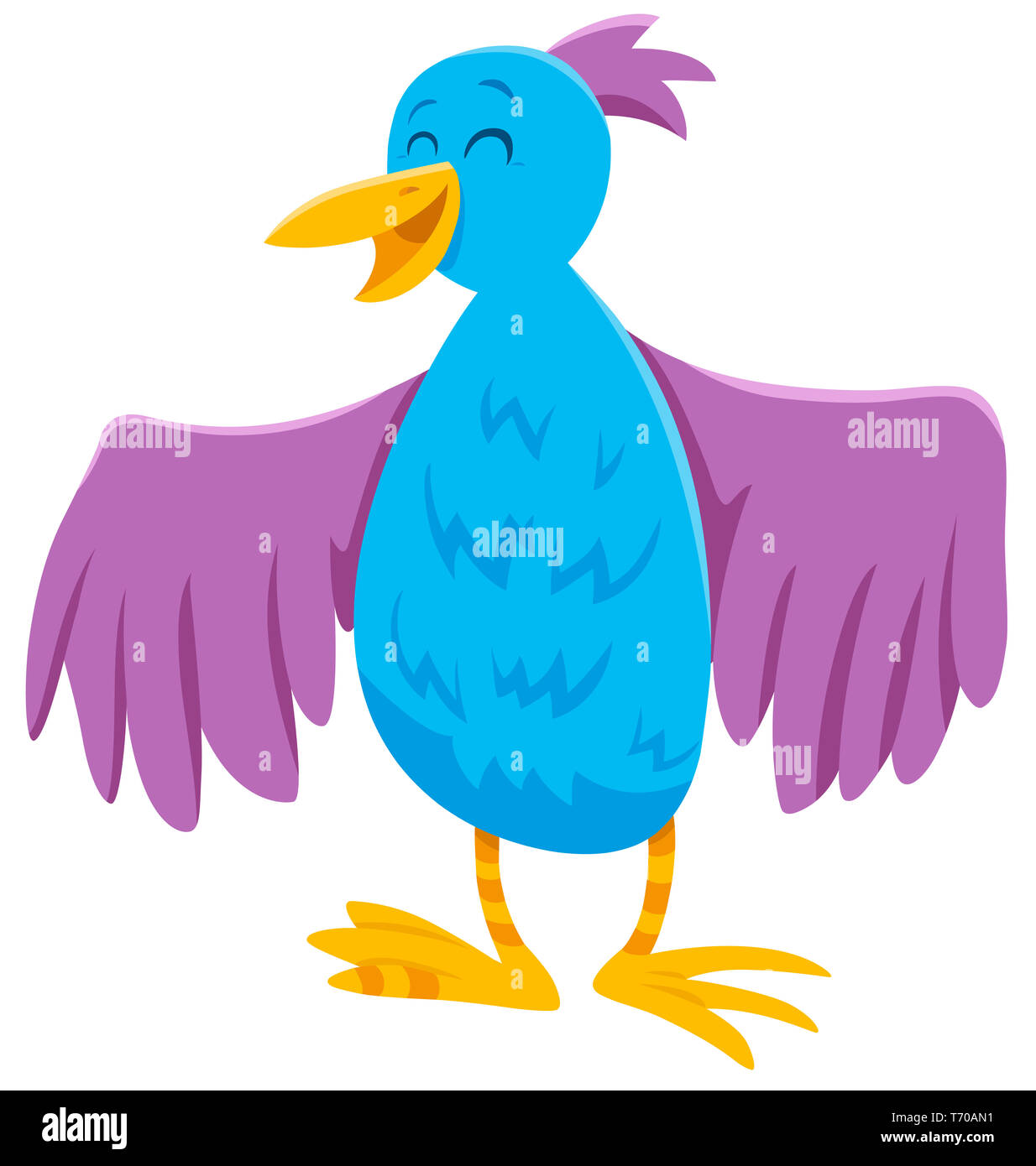 happy colorful bird cartoon character Stock Photo - Alamy