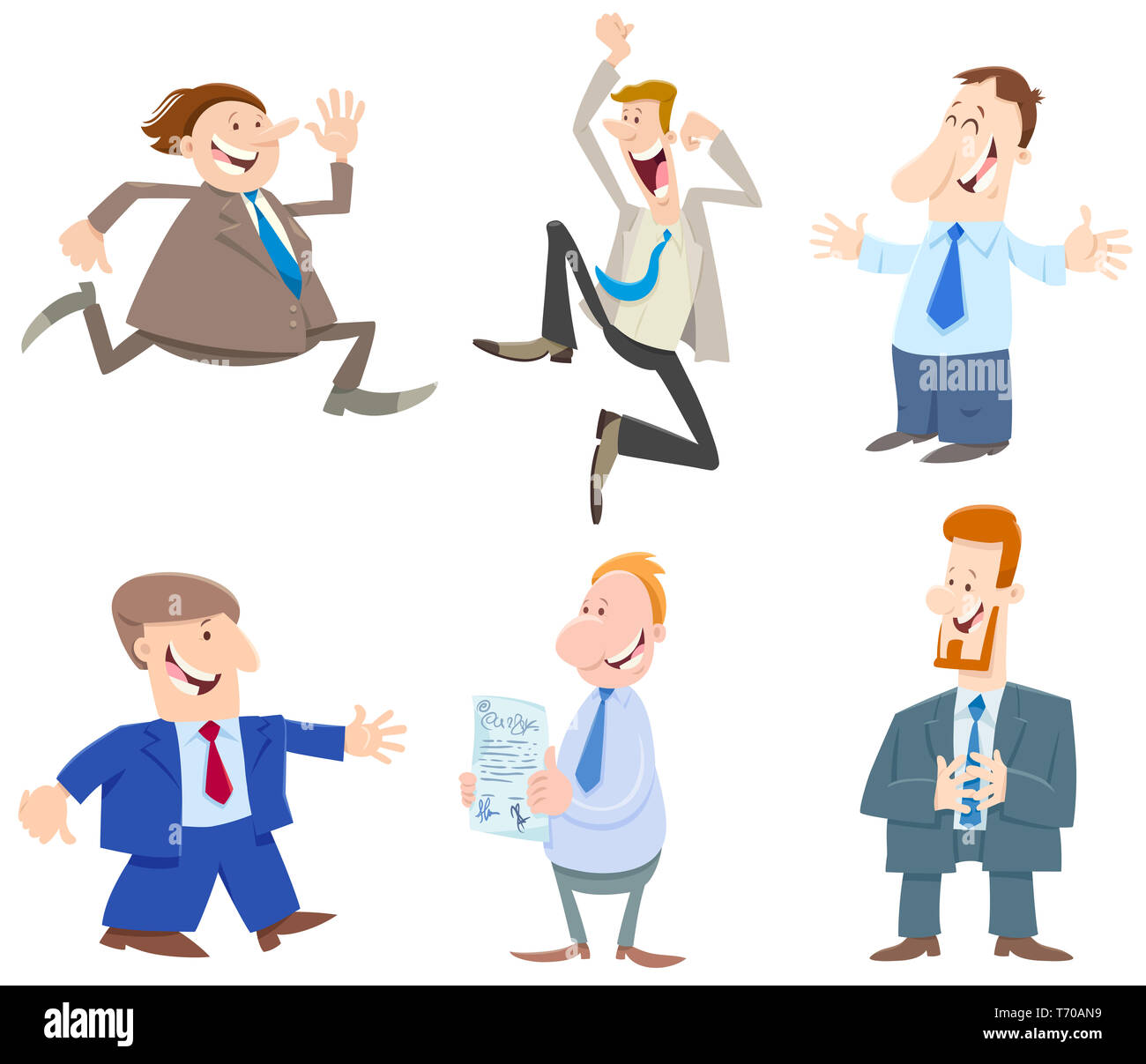 businessmen or men cartoon characters collection Stock Photo - Alamy