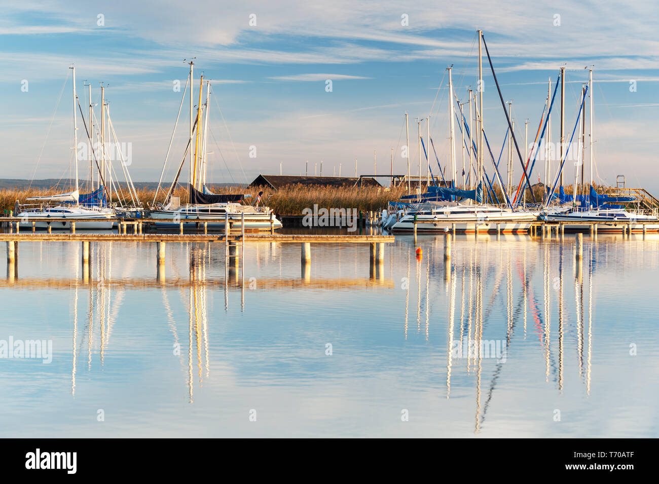 Marina at lake neusiedl in burgenland Stock Photo - Alamy