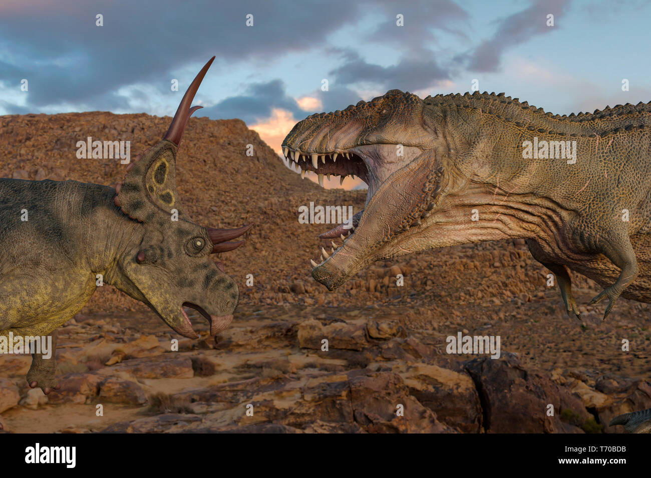 t-rex vs diabloceratops , will put some fun at yours creations Stock ...
