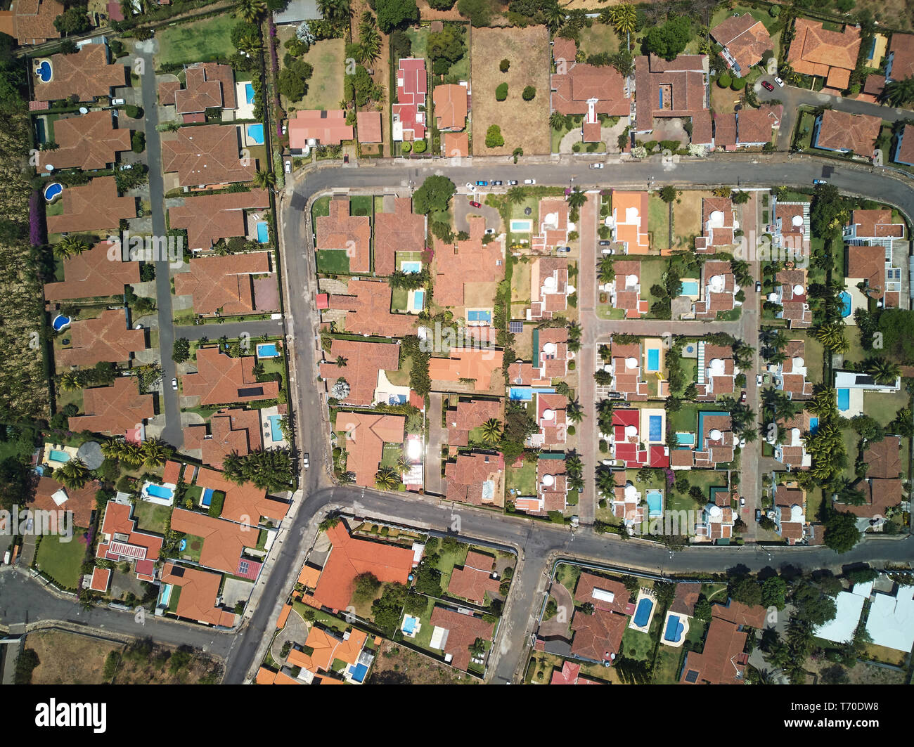 Aerial view top view roads hi-res stock photography and images - Alamy