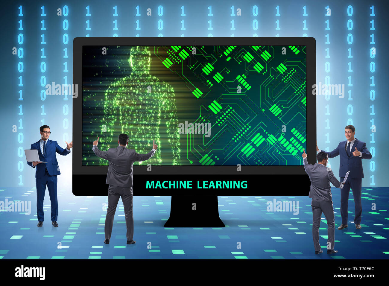 Machine learning concept as modern technology Stock Photo - Alamy