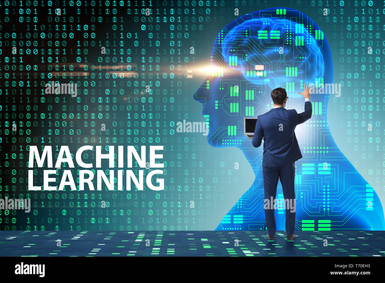 Machine learning concept as modern technology Stock Photo - Alamy