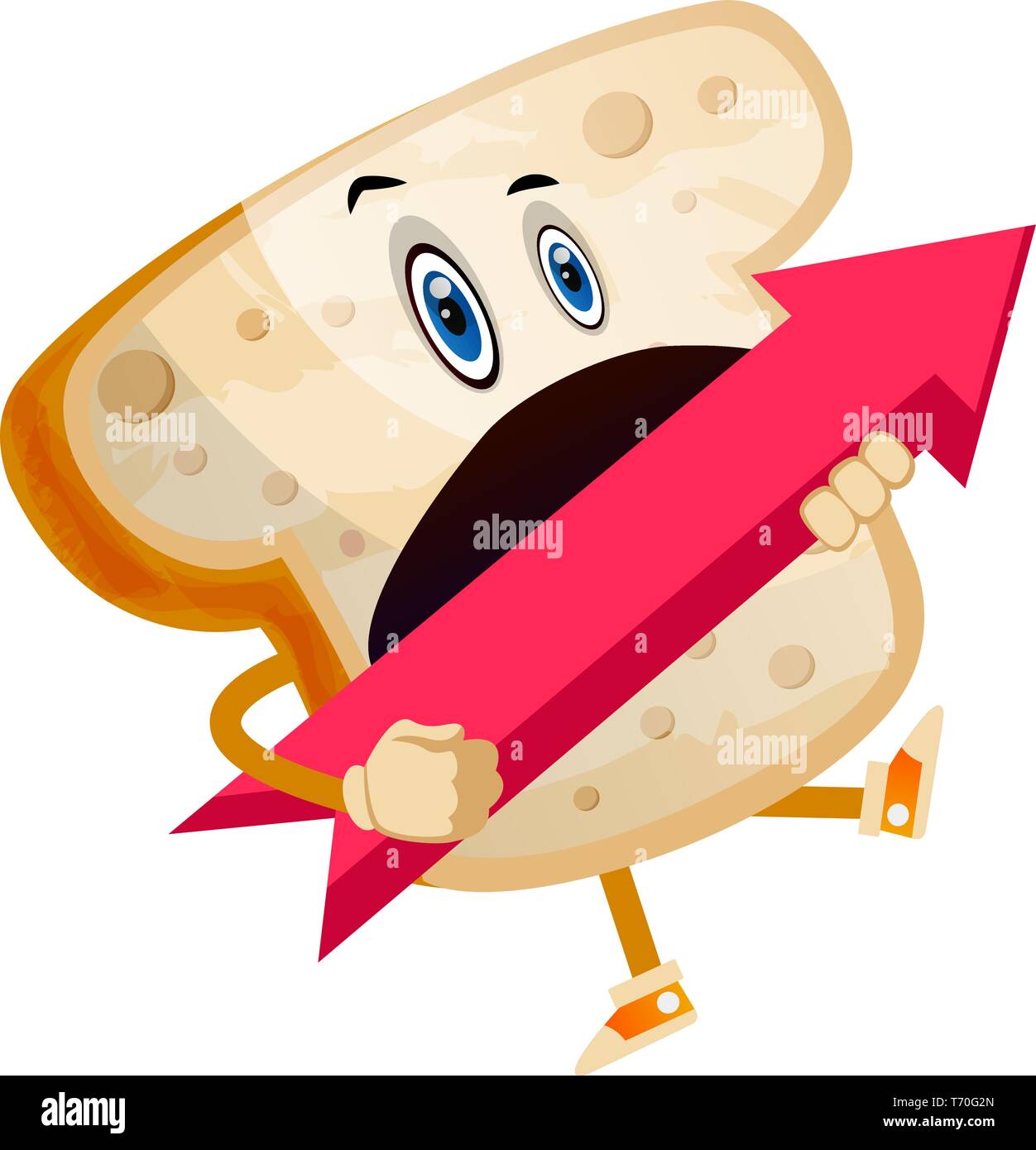 Arrow Bread illustration vector on white background Stock Vector Image ...