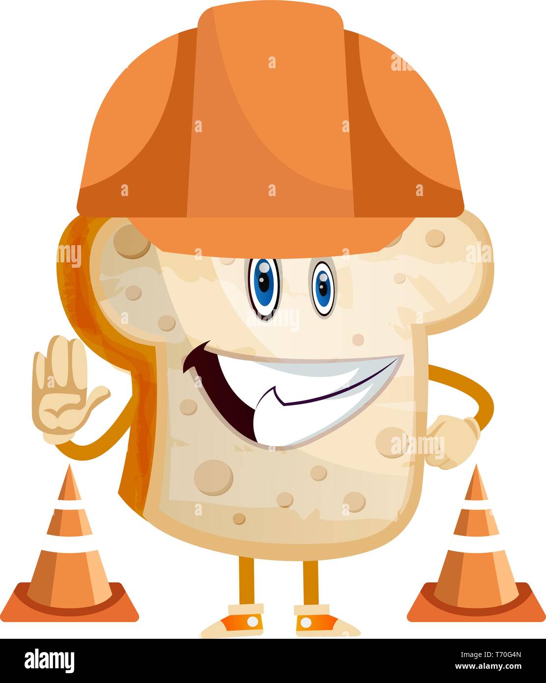 Toast with hat illustration vector on white background Stock Vector ...