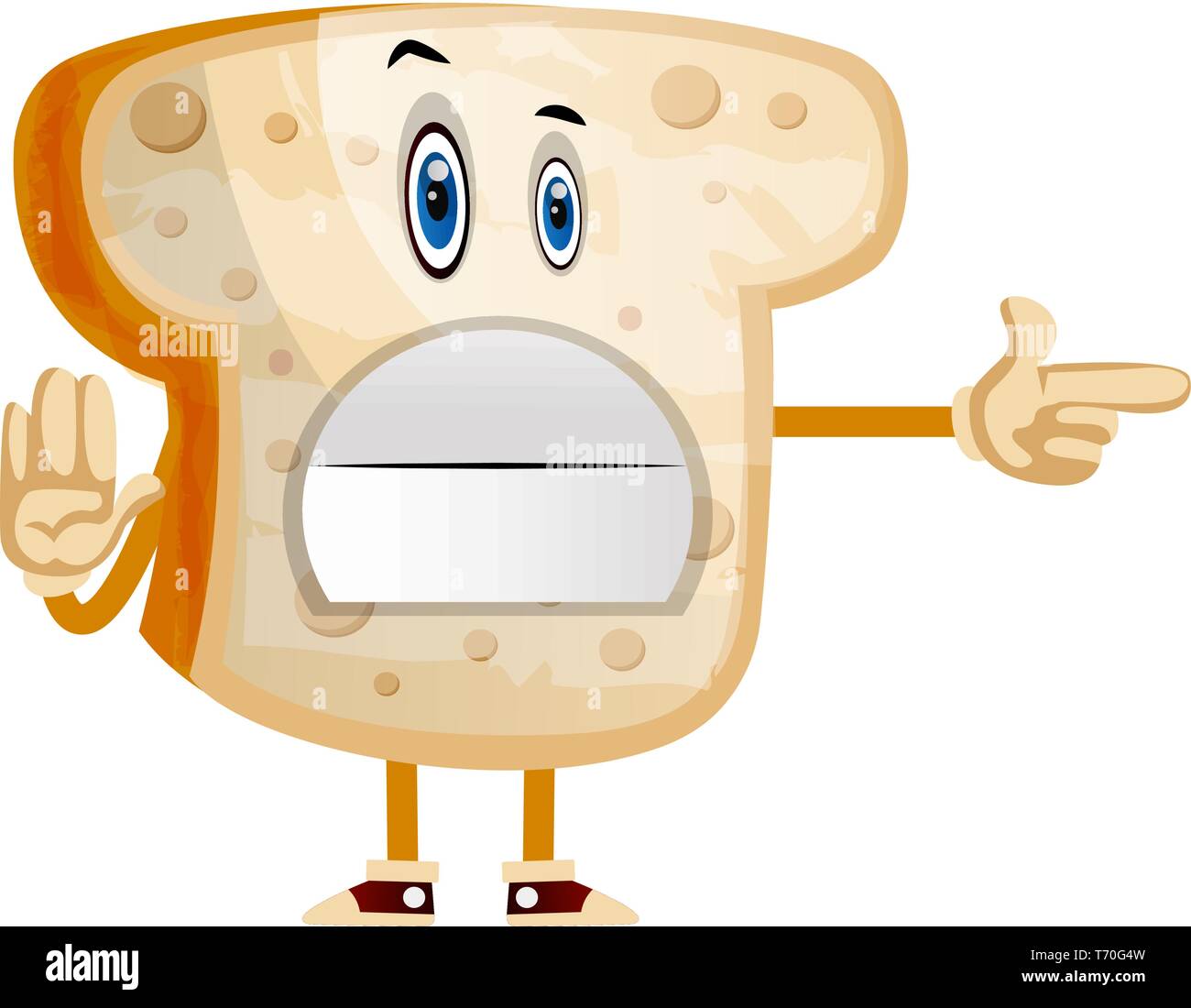 Stop Bread illustration vector on white background Stock Vector Image ...
