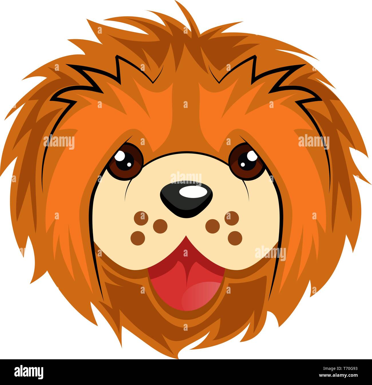 Chow Chow illustration vector on white background Stock Vector Image ...