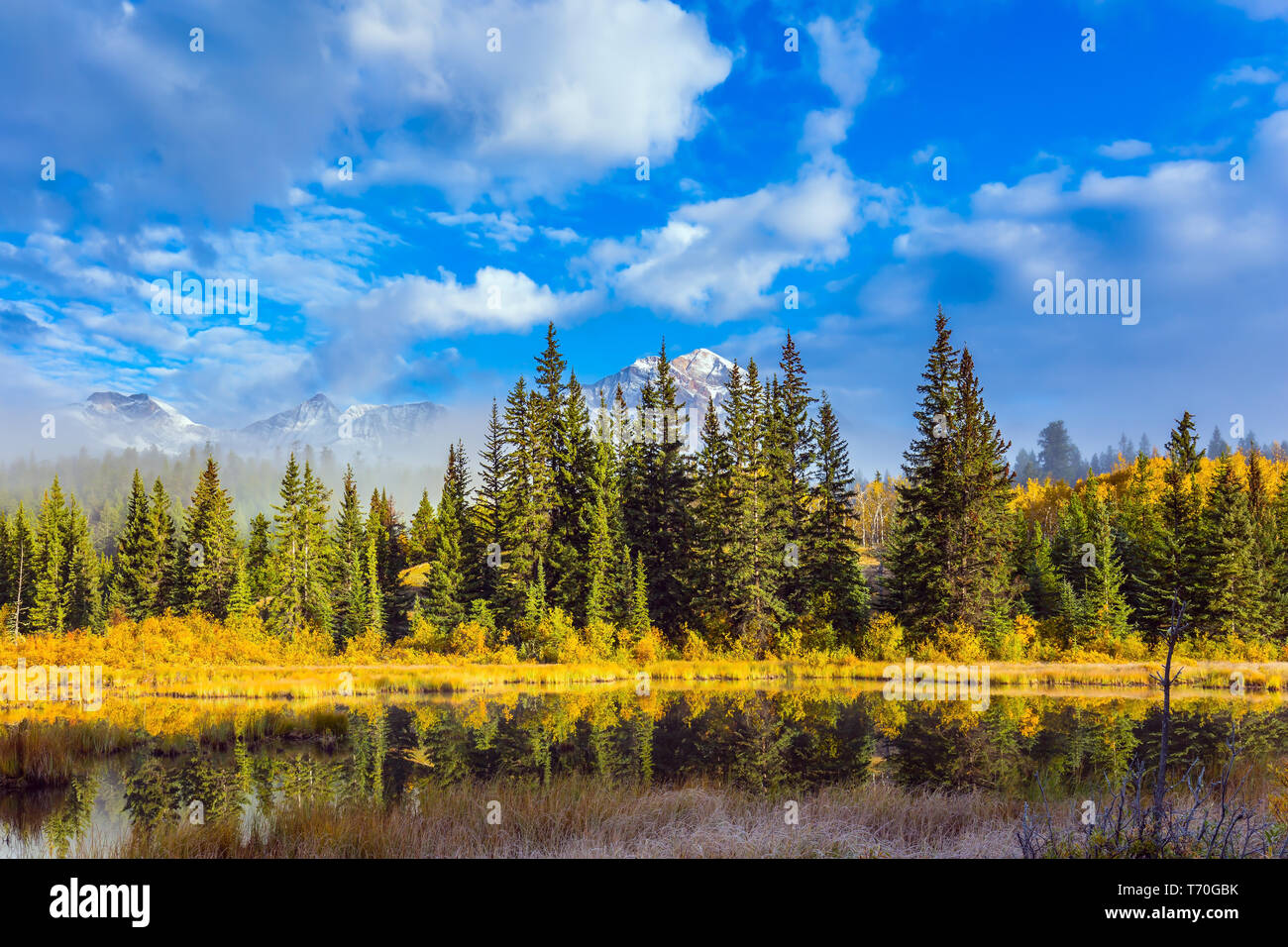 Snowy peak of the Pyramid Mountain Stock Photo - Alamy