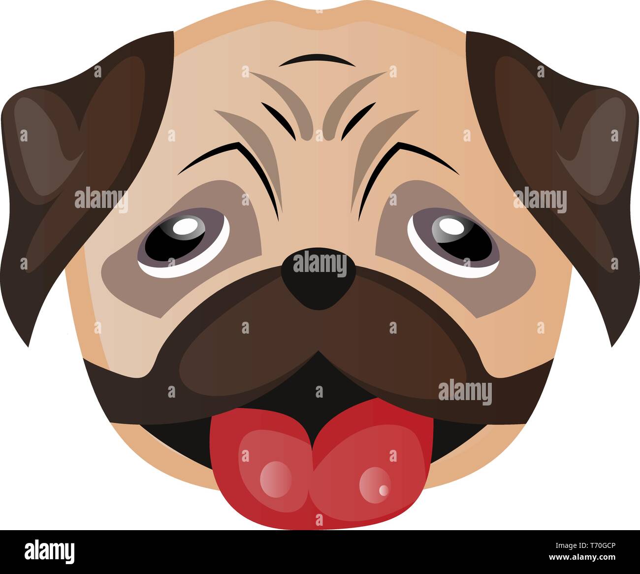 Mops illustration vector on white background Stock Vector Image & Art ...