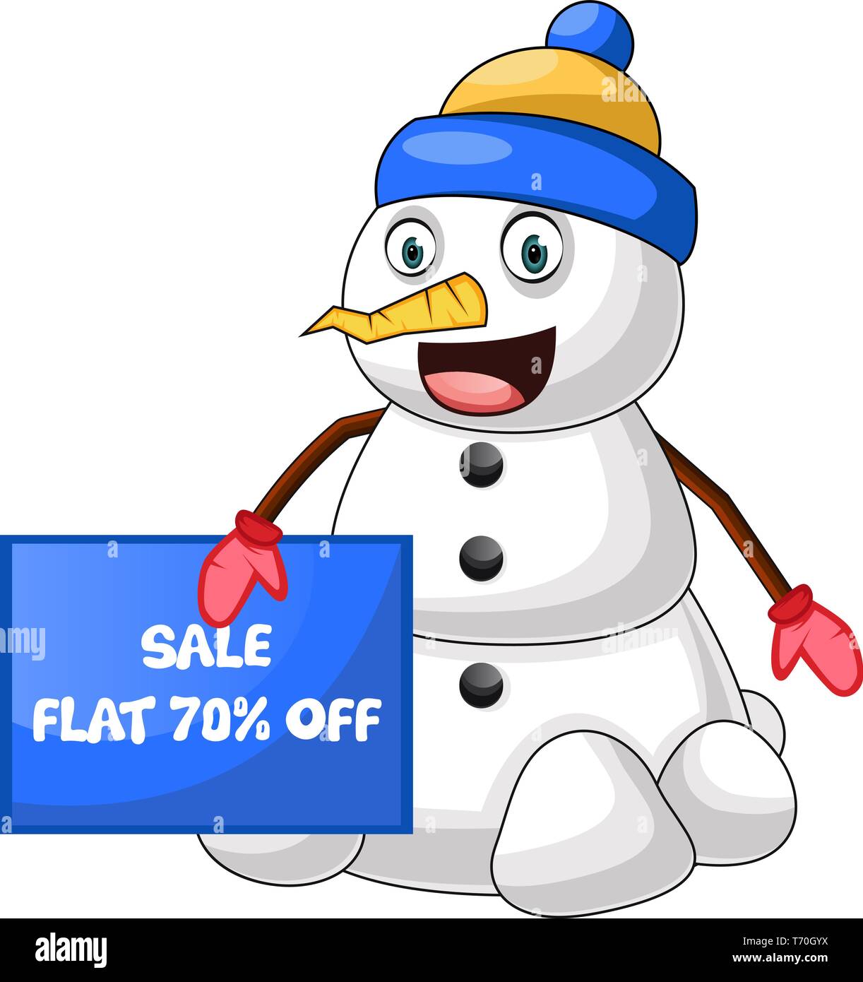 Snowman sticker Cut Out Stock Images & Pictures - Alamy