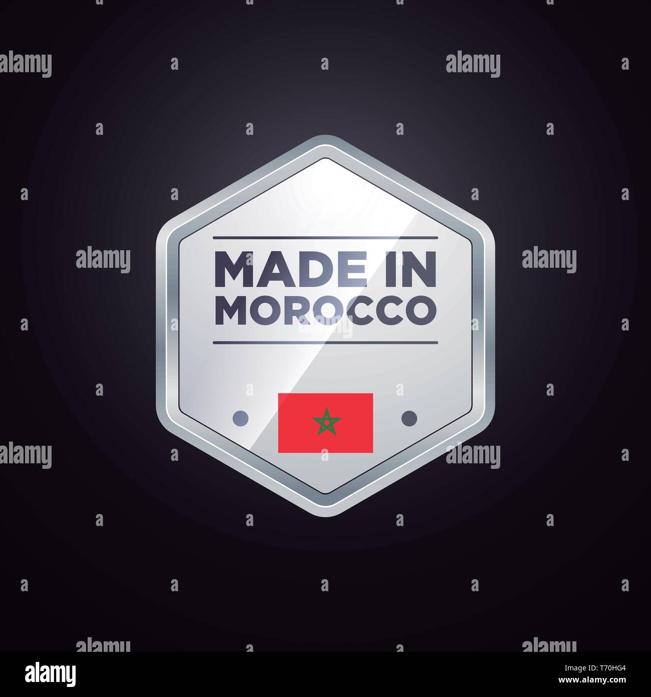 Made in morocco label Stock Vector Images - Alamy