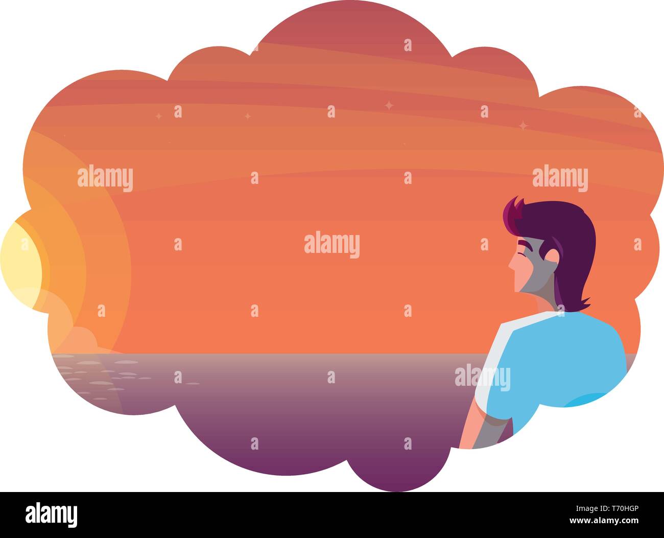 Contemplating view Stock Vector Images - Alamy
