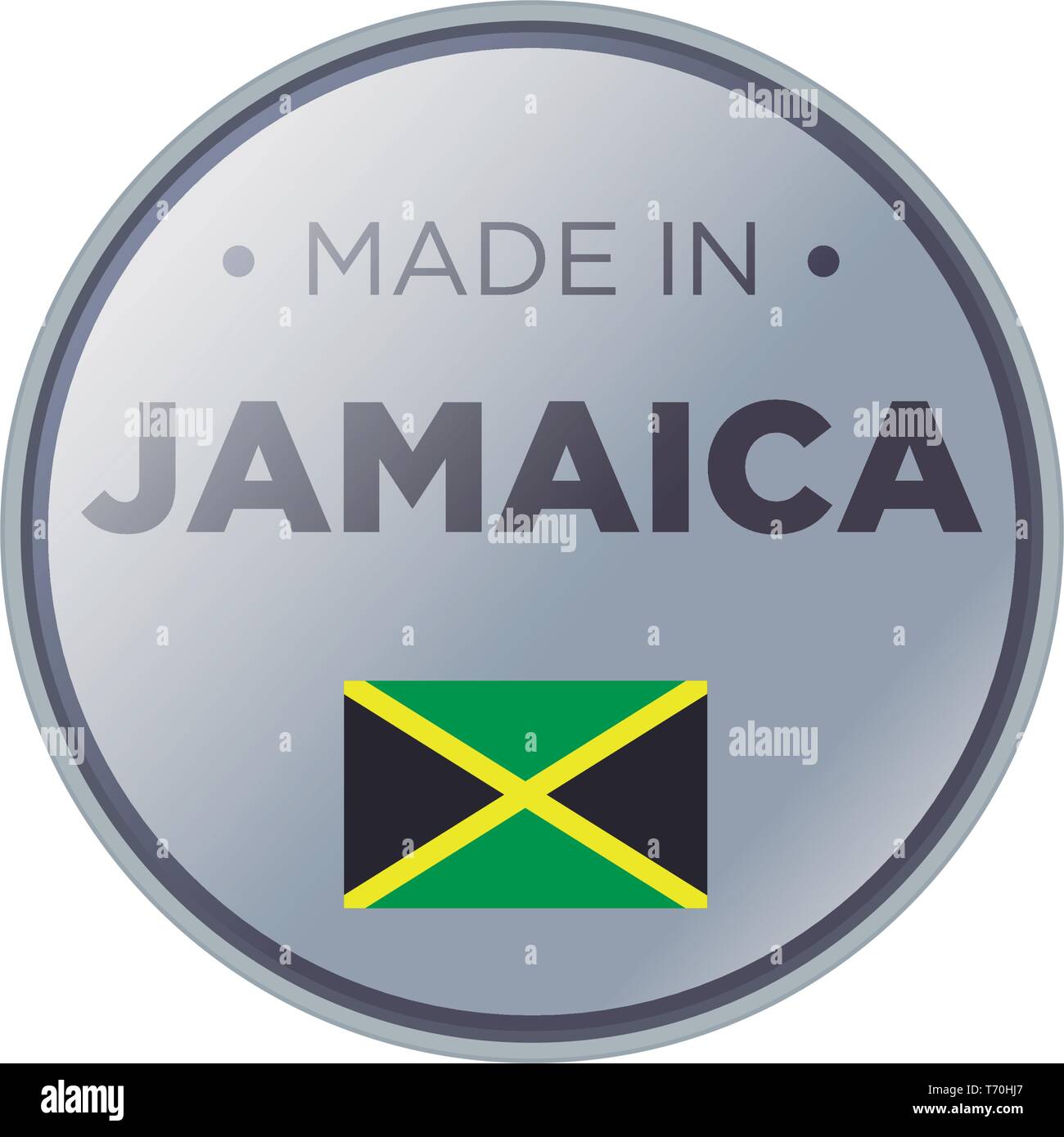 Jamaica flag round icon vector hi-res stock photography and images - Alamy