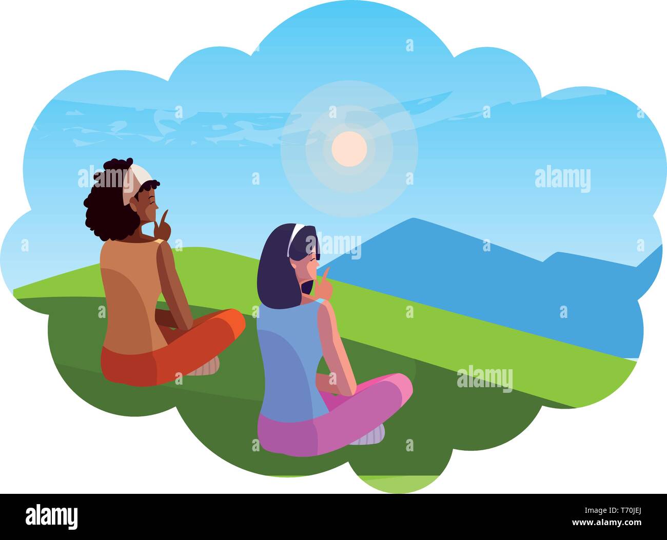 Contemplating view Stock Vector Images - Alamy