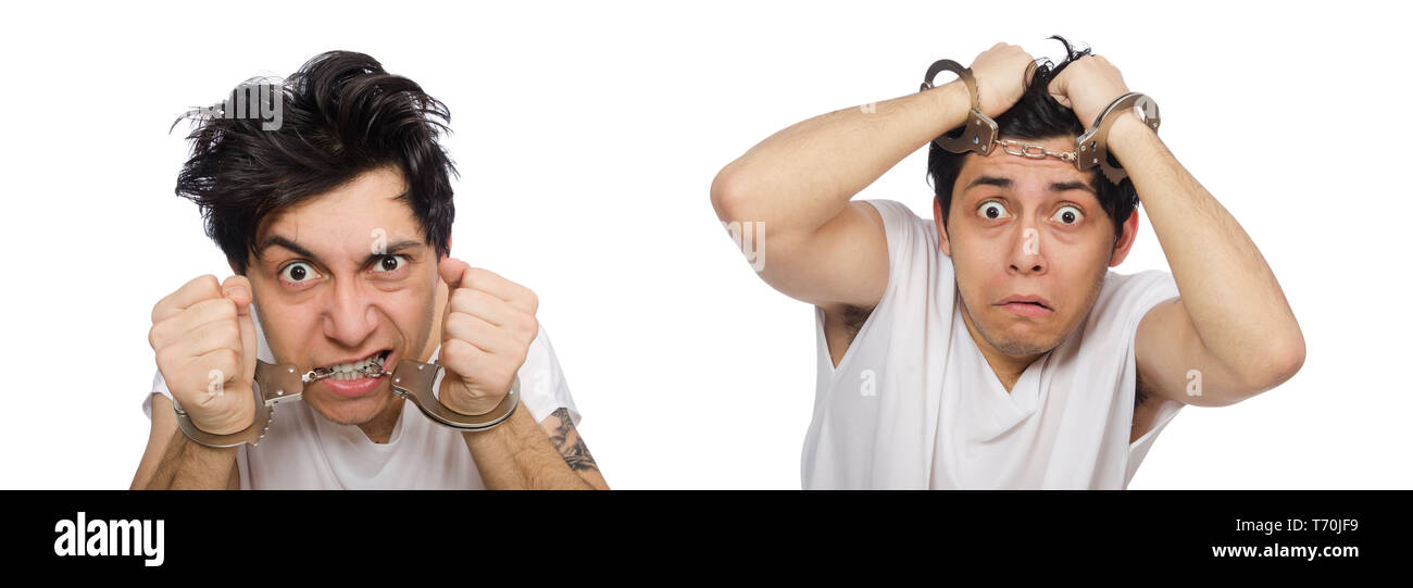 Funny man suffering from mental disorder Stock Photo - Alamy