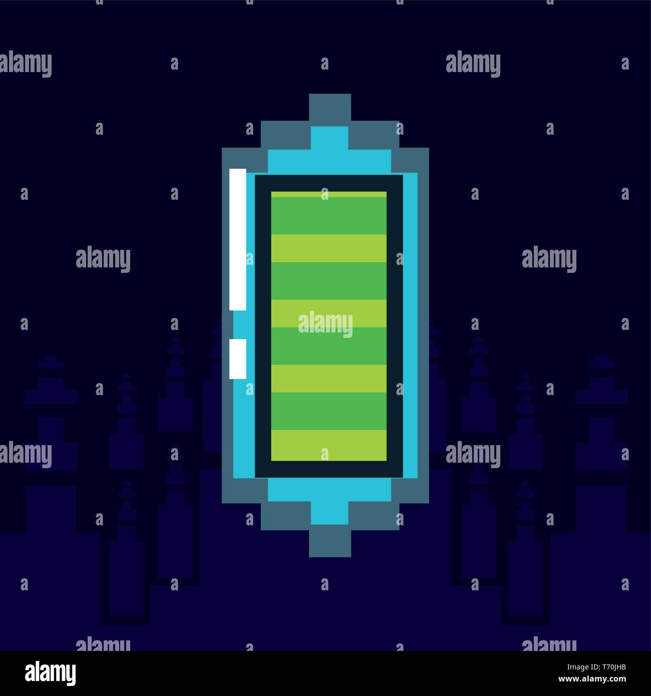 video game battery pixelated vector illustration design Stock Vector ...