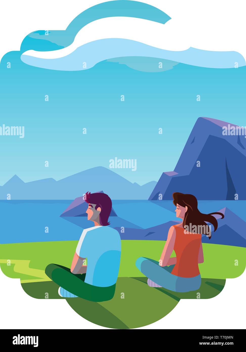 Contemplating view Stock Vector Images - Alamy