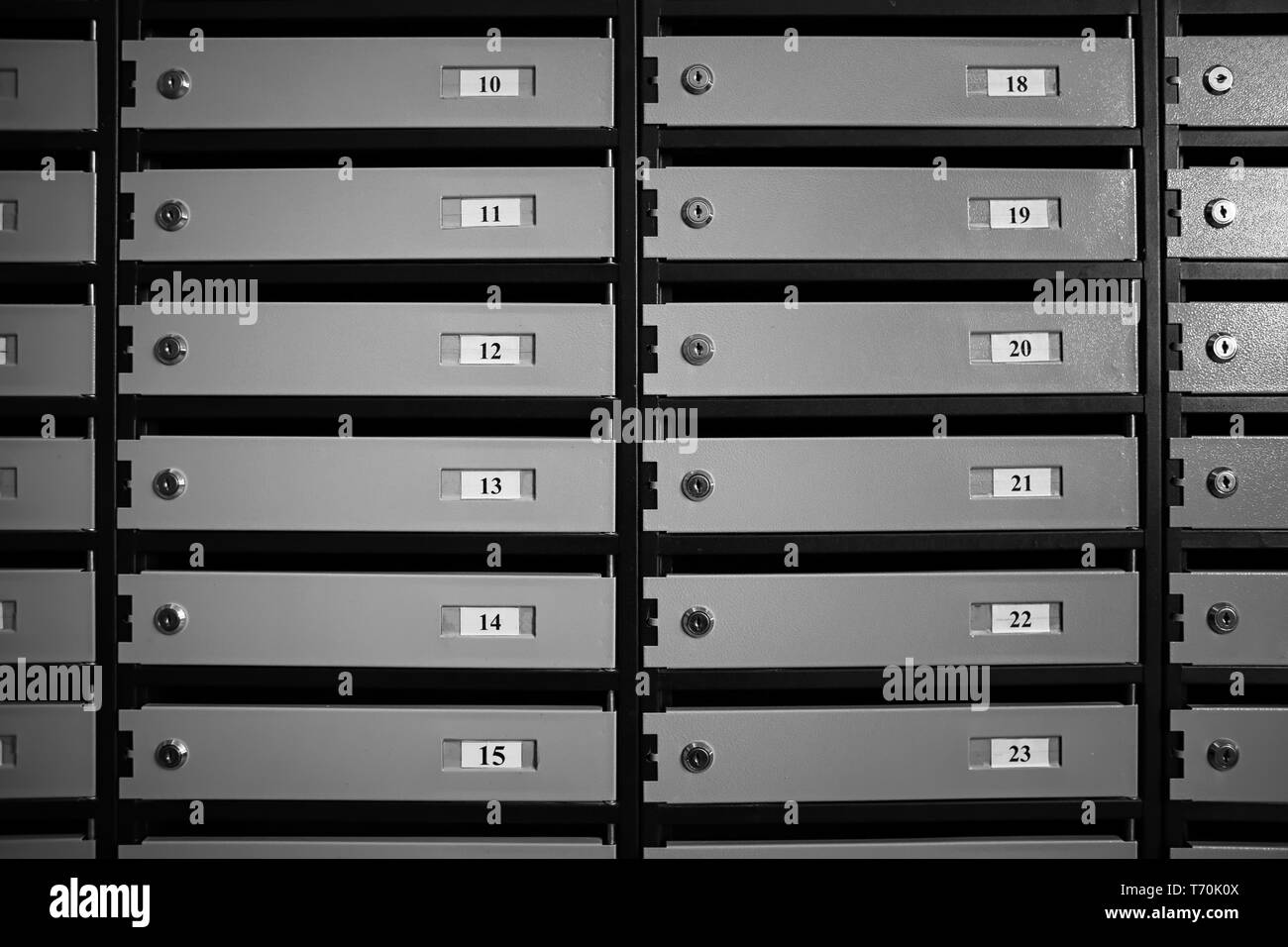Newspaper delivery boxes Black and White Stock Photos & Images - Alamy
