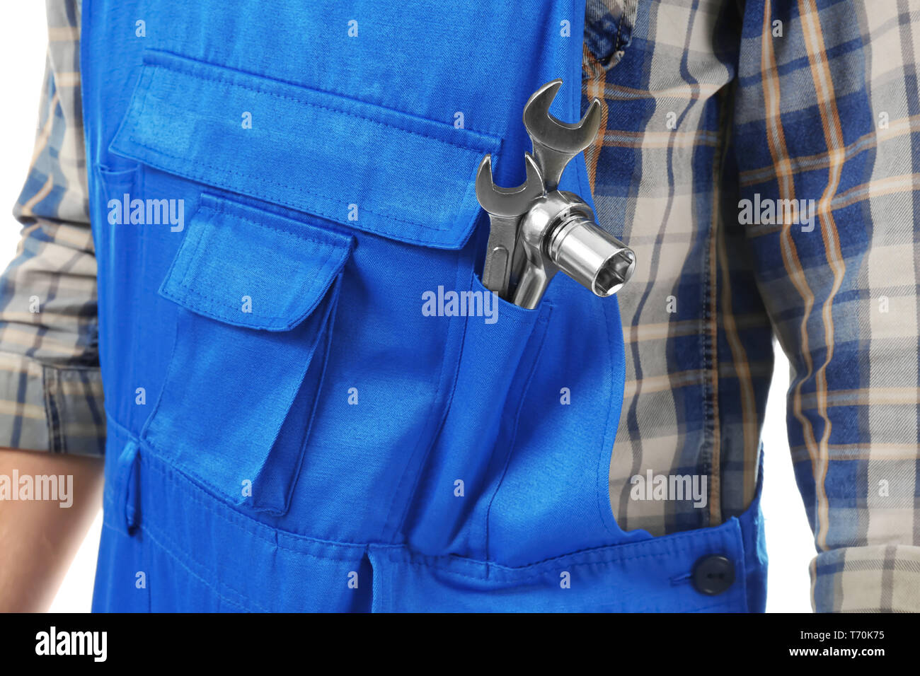 Car mechanic with tools, closeup Stock Photo - Alamy