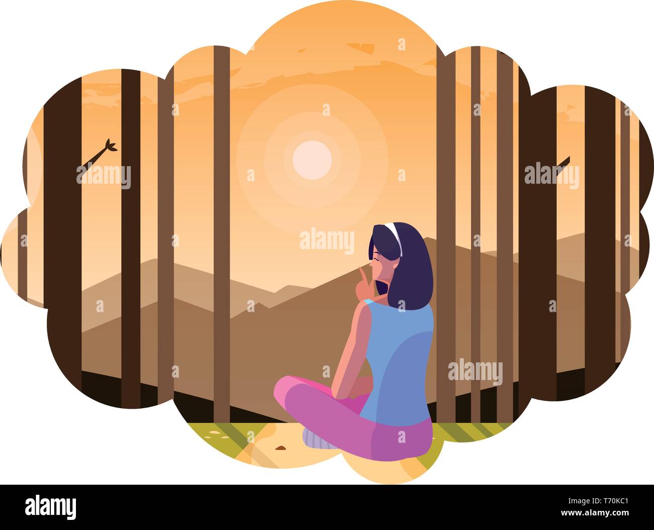 Place for contemplating Stock Vector Images - Alamy