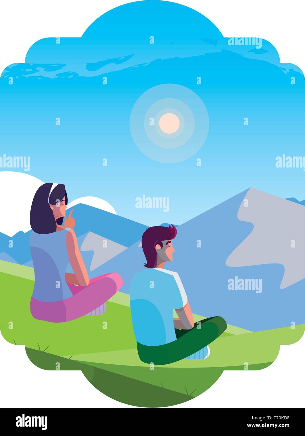 Contemplating view Stock Vector Images - Alamy