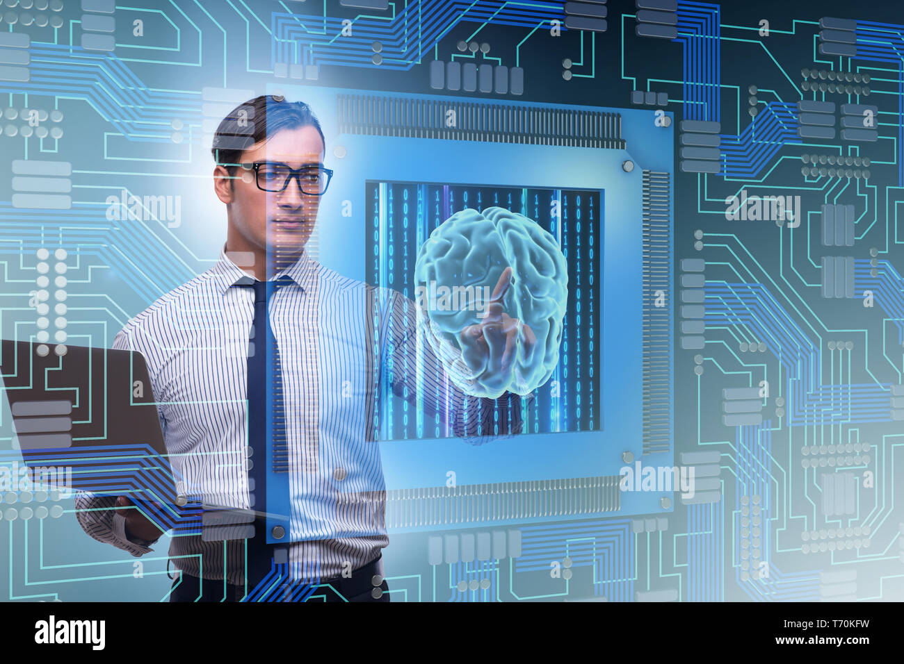 Cognitive computing concept as modern technology Stock Photo - Alamy