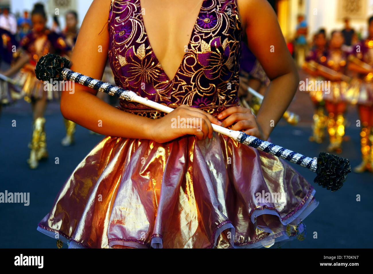 Photo of colorful costumes, attire and props of parade participants ...