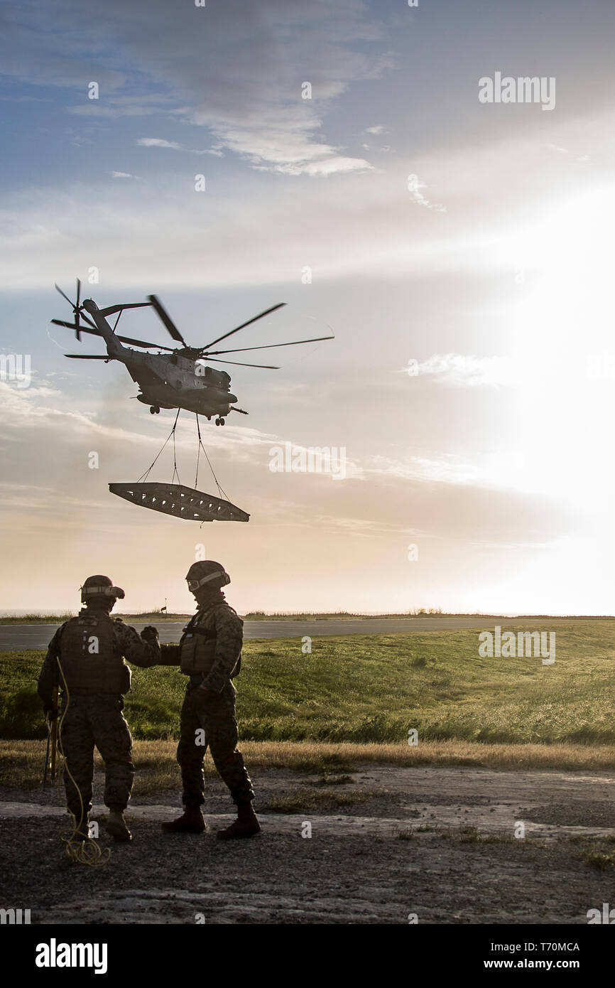 U.S. Marines with Landing Support Company, 1st Transportation Support ...