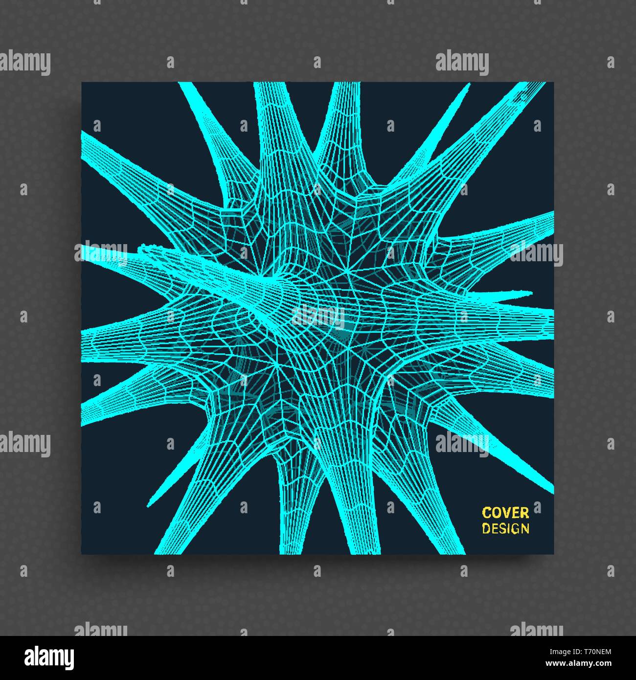 Connection Structure 3d Abstract Vector Illustration For Science And